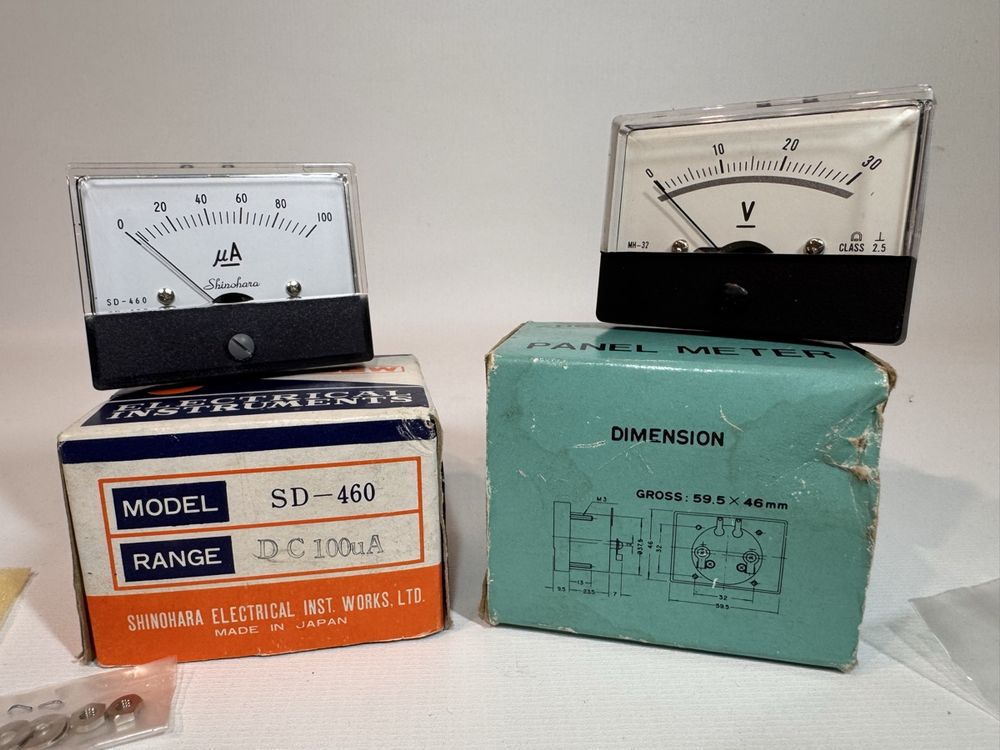 2x Panel Meter neu: 100µA Shinohara SD-460 + 0–30V (Gebraucht) in ...