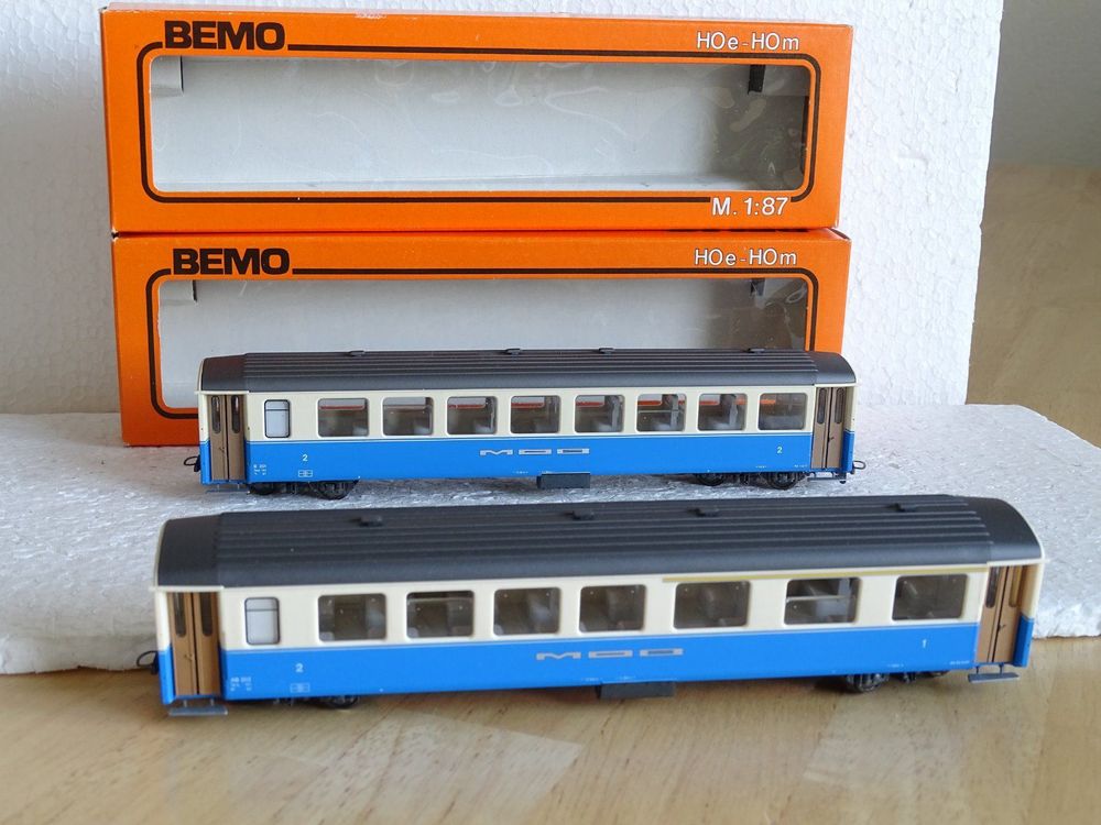 Bemo 3290 + 3291 Personenwagen MOB, H0m | Kaufen auf Ricardo