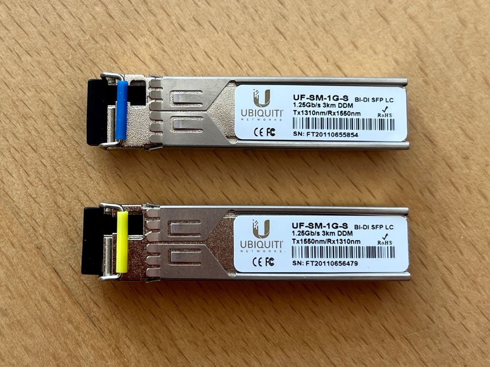 Ubiquiti UF-SM-1G-S SFP Modul für Glasfaser 1 Gigabit (Gebraucht) in ...