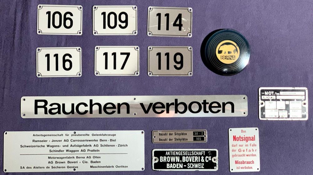 Berna BBC Trolleybus Schilder (Gebraucht) in Winterthur für CHF 35 ...