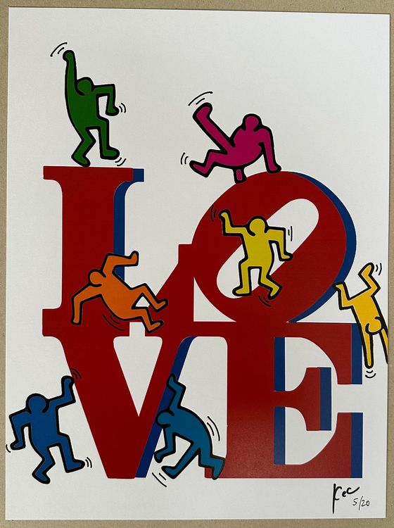 KeC: Keith Haring Boys „Love“, signiert 5/20 (Neu (gemäss Beschreibung ...