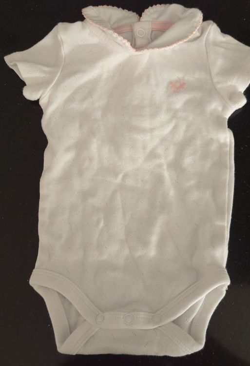 Obaïbi Baby Body Gr. 3M, weiss, Kragen, Top Zustand! (Gebraucht) in ...