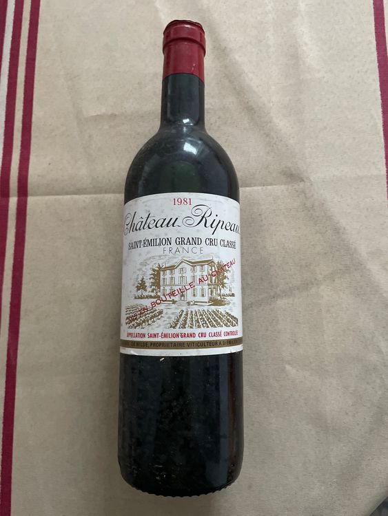 Vin de collection 1 bt Bordeaux Château Ripeau 1981 (Gebraucht) in Bôle ...