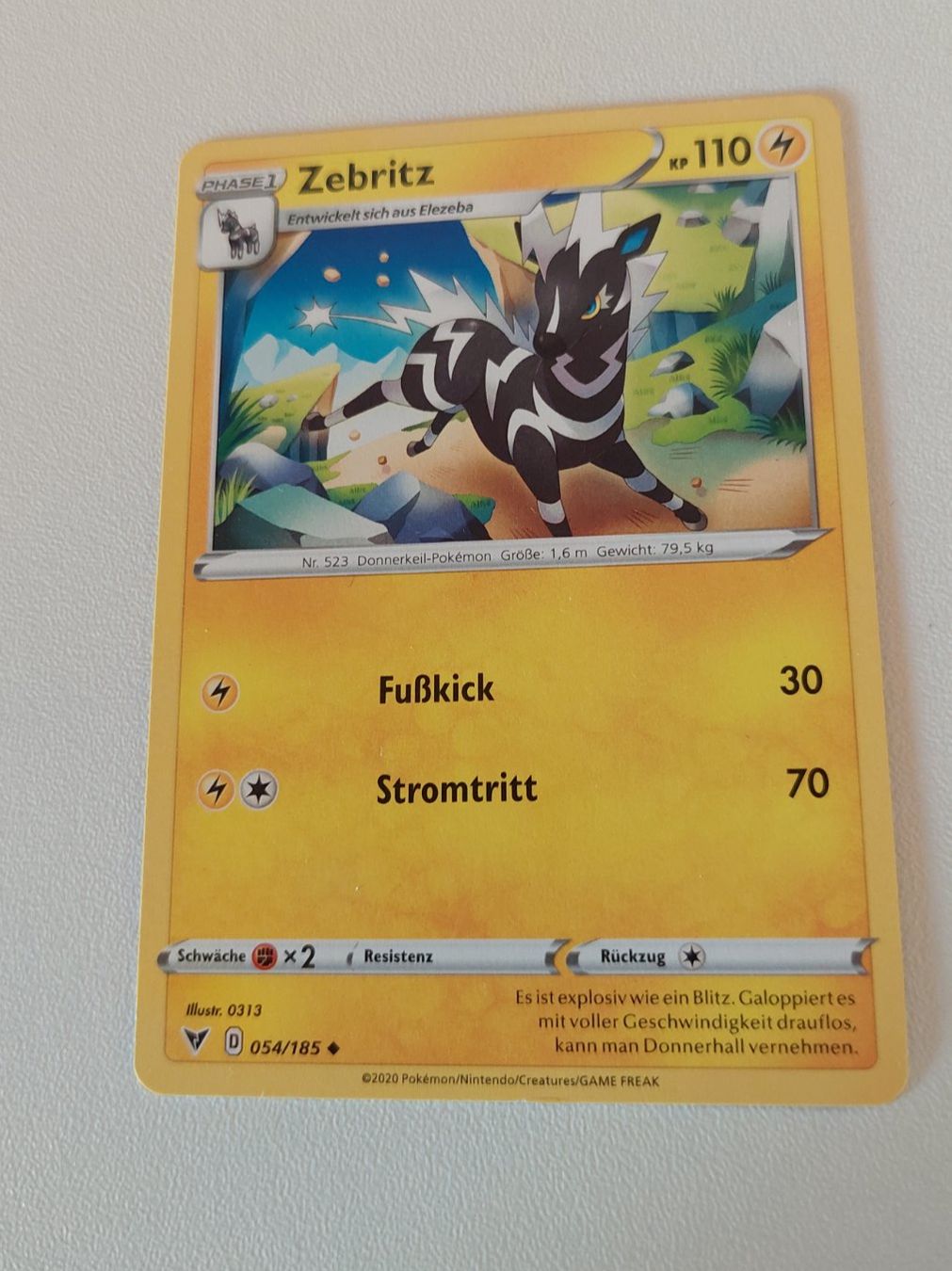 Pokemon Karte: Zebritz 054/185 (Gebraucht) in Erlinsbach für CHF 0.5 ...