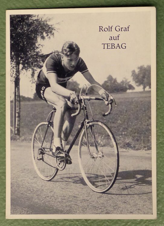 original ROLF GRAF Team TEBAG Velo Autogrammkarte 1955 (Gebraucht) in Basel für CHF 10 – mit ...