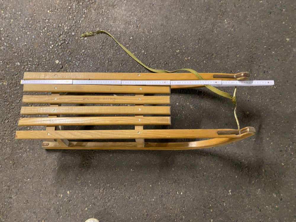 Holzschlitten Germina *DAVOS* aus den 70ig Jahren 90 cm lang (Gebraucht ...