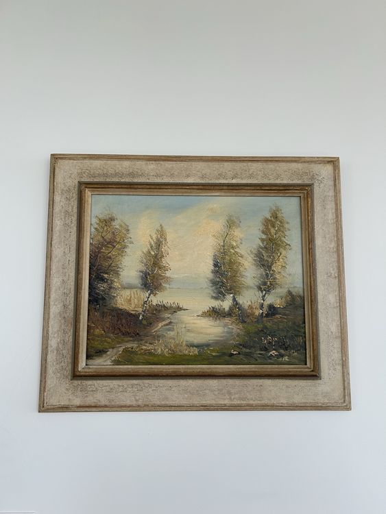 Gemälde Öl auf Leinwand Seelandschaft (Gebraucht) in Pfäffikon SZ für CHF 1 – nur Abholung auf ...
