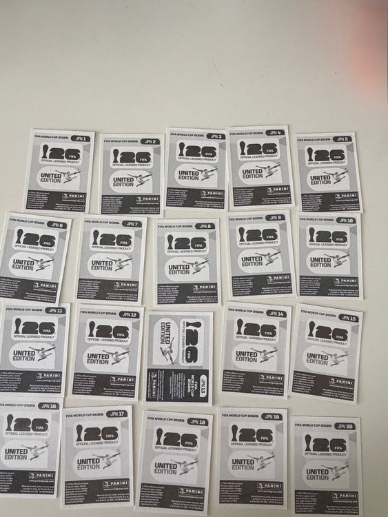 Panini-Sticker WM-2026, Team Japan KOMPLETT, 20 Sticker (Gebraucht) in ...
