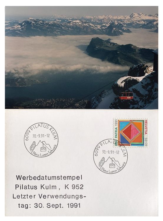 Pilatus Kulm Alpnach Kriens Post Letzttag Werbedatumstempel (Neu (gemäss Beschreibung)) in Bern ...