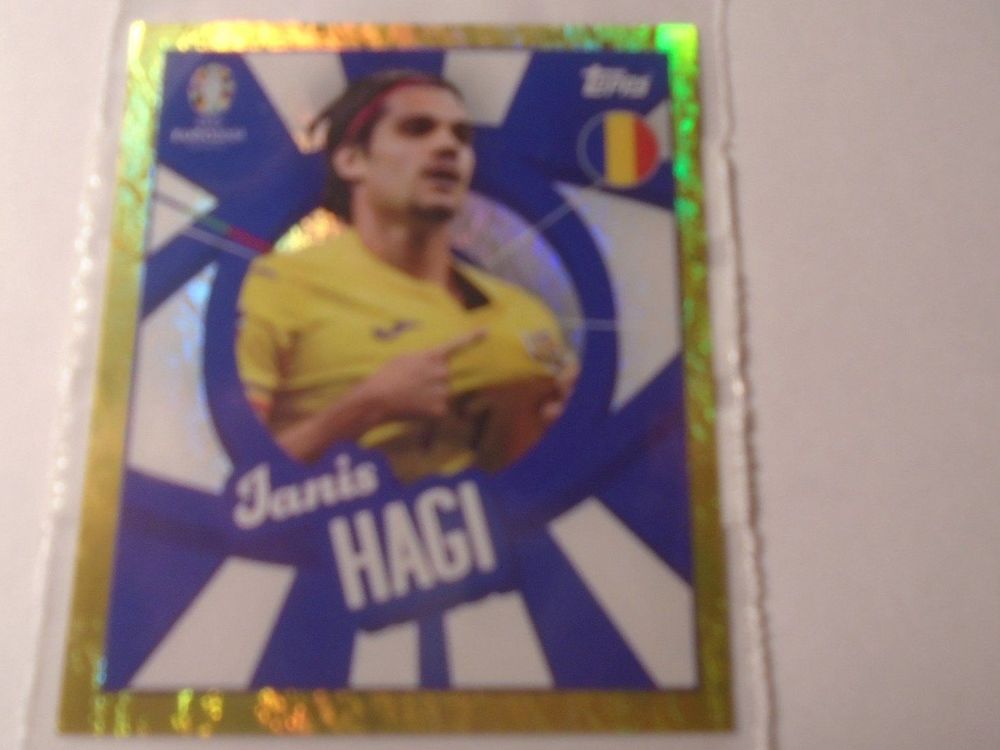 1 TOPPS EM 24 Fusball Bildli JANIS HAGI PTW ROM GOLD RAND | Kaufen auf Ricardo