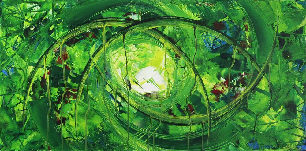 Gemälde TOR ZUM GRÜN VI Kunst Bilder Malerei, R. König | Kaufen auf Ricardo