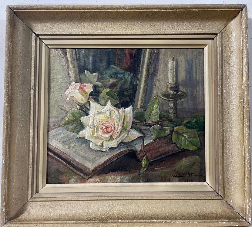 Stillleben Gemälde mit einer Rose unleserlich Signiert (Gebraucht) in Root für CHF 19 – mit ...