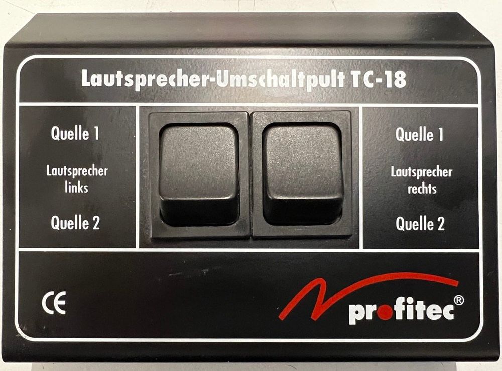 Profitec Lautsprecher Umschaltpult TC-18 (Gebraucht) in Bazenheid für ...