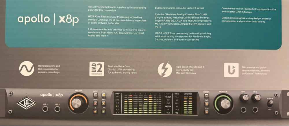 Universal Audio Apollo X8p + Thunderbolt 3 Cable | Kaufen auf Ricardo