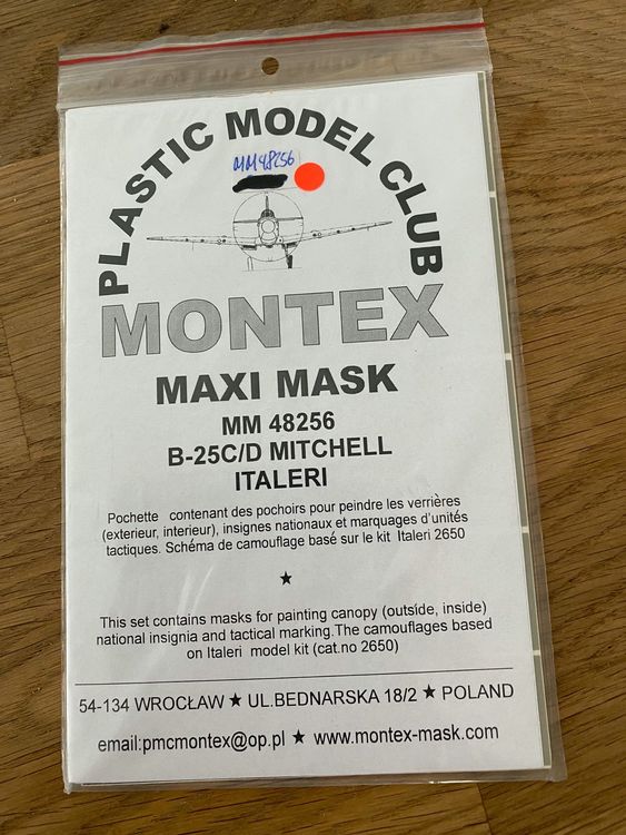 1/48 B-25C/D MITCHELL MAXI MASK SET FOR ITALERI | Kaufen auf Ricardo