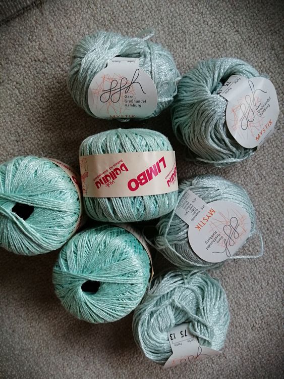 7 Kneuel Garn helles Lindengrün | Kaufen auf Ricardo