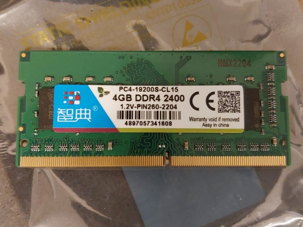 4gb ram DDR4 2400 PC4-19200S-CL15 (Gebraucht) in Zürich für CHF 5 – mit ...