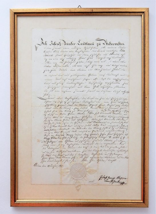 Rarität! - Schuldverschreibung Joseph Bünter (NW) - von 1842 (Gebraucht ...
