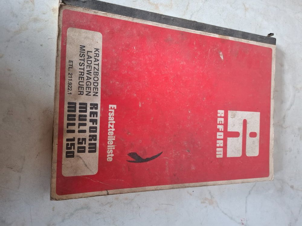 Reform Muli 50 150 Ersatzteilliste Kratzboden Miststreuer (Gebraucht ...