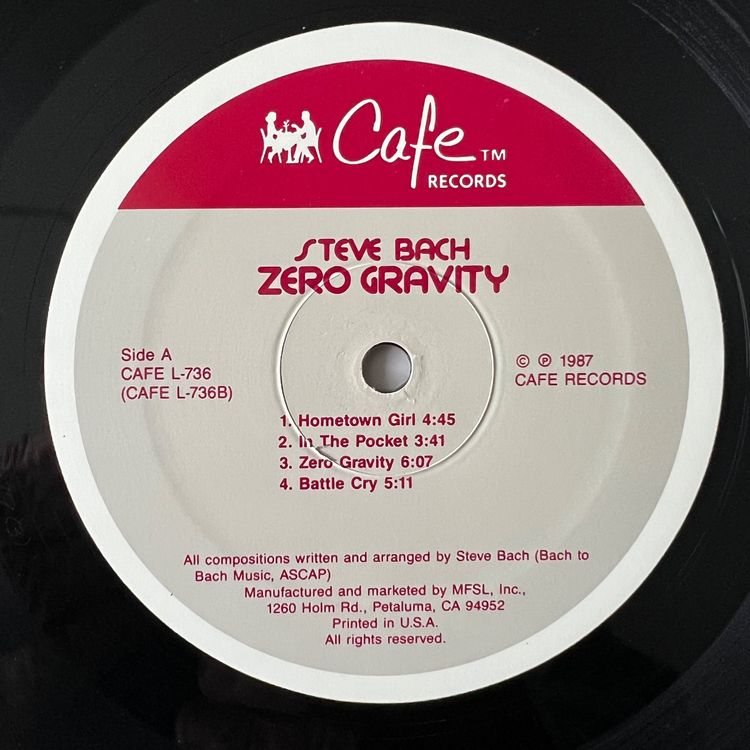 Steve Bach - Zero Gravity / Audiophile MFSL 1991 (Gebraucht) in Gais ...