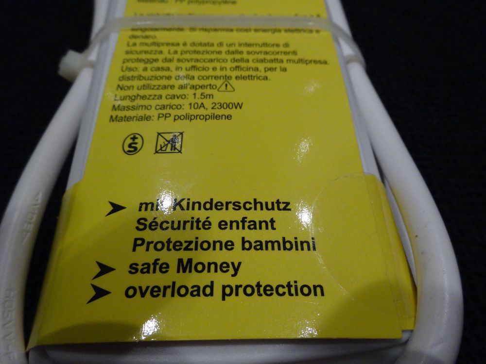 Steckleiste weiss 5 Eingänge 1.5 Meter mit Kindersicherung (Neu (gemäss ...