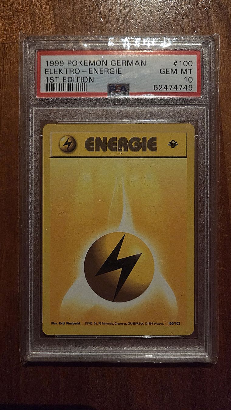 Pokemon - Base Set - 1. Edition - PSA10 - Elektro Energie (Neu (gemäss ...