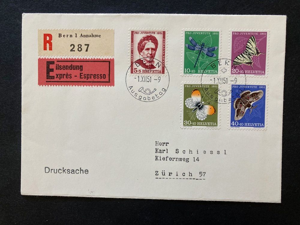 Pro Juventute FDC Brief 1951 (Gebraucht) in schaffhausen für CHF 28 – mit Lieferung auf Ricardo ...