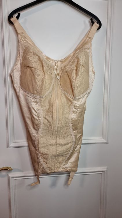 Eleganter Vintage Mieder Korsage Gr. 105D beige Spitze (Neu (gemäss ...