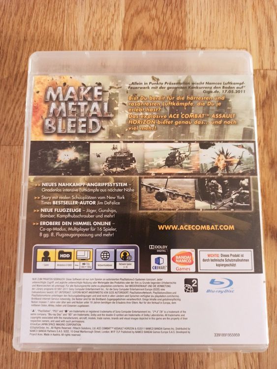 🎮🎮🎮🎮🎮Ace Combat Assault Horizon / PS3🎮🎮🎮🎮🎮 (Usato) a Oberweningen per ...