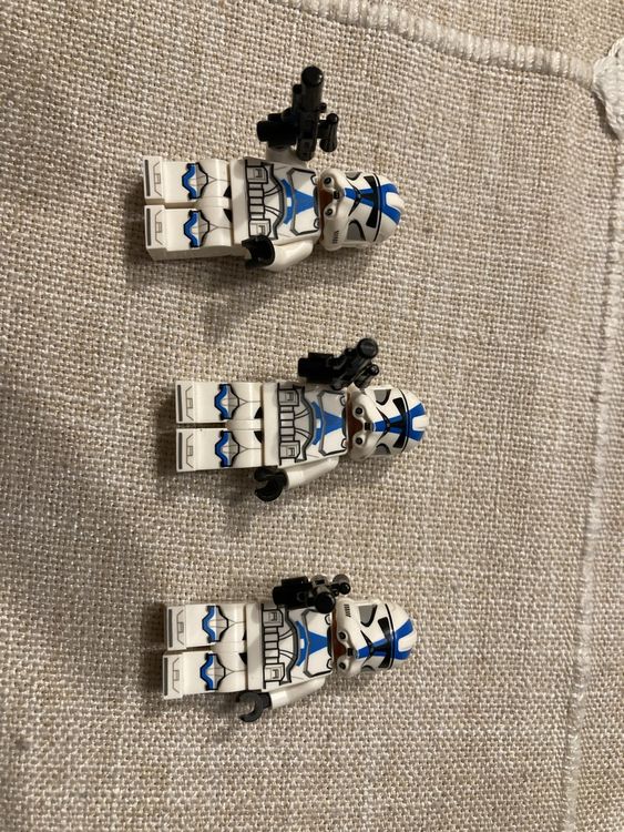 LEGO Star Wars – 3× Clone Trooper Minifiguren (blau) mit Hel (Gebraucht ...