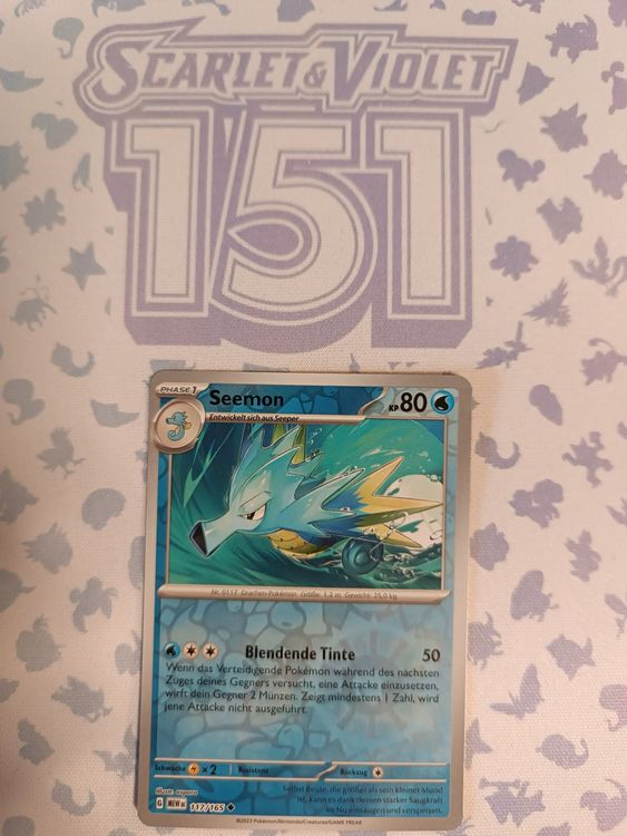 Pokémon (MEW 151): Seemon 117/165 (DE) - Reverse Holo (Neu (gemäss ...