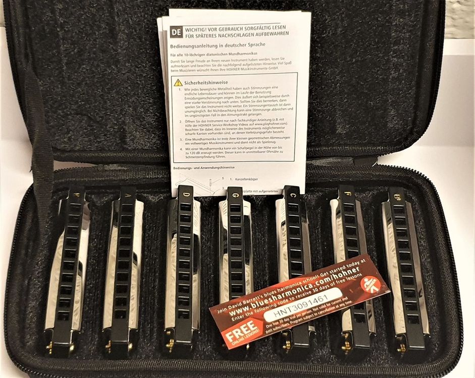 Blues-Harp - Set (7 Mundharmonika`s) (Neu und originalverpackt) in ...