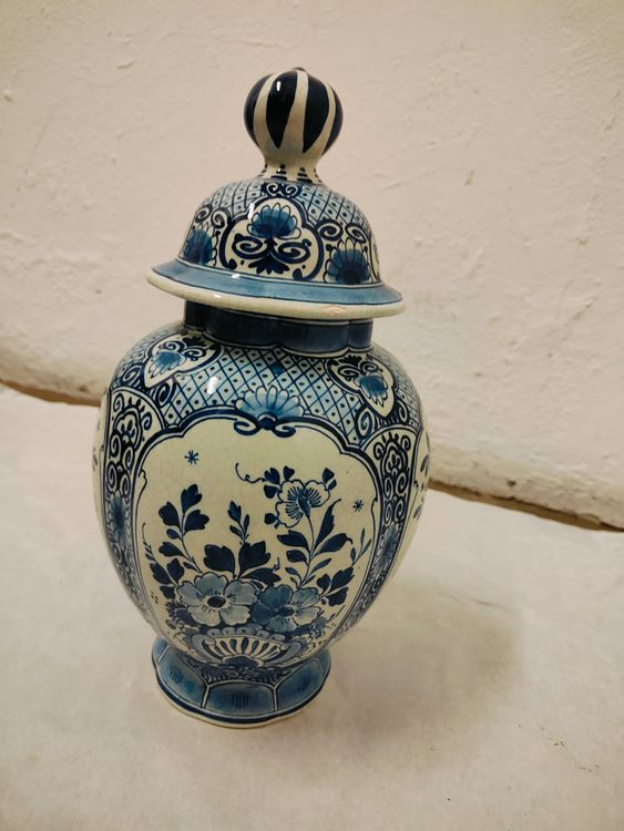 Vintage Delft Vase mit Deckel, Blau Weiss (D'occasion) à Olten pour CHF ...