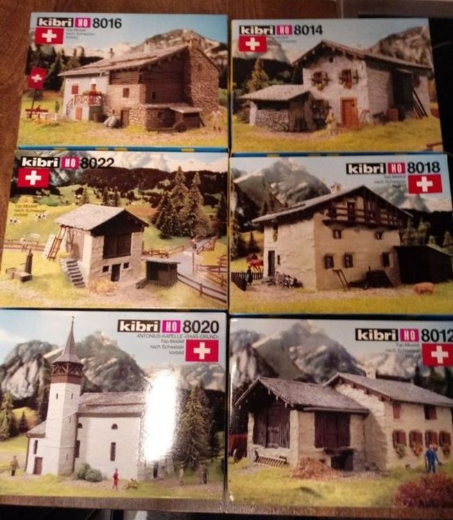 6 Kibri Bausätze "Schweizer Bergdorf" (Neu und originalverpackt) in ...