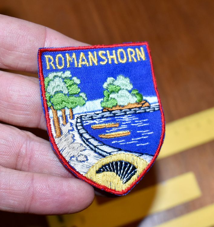 VINTAGE Badge ROMANSHORN nos ST. GALLER STICKEREI (Gebraucht) in ...