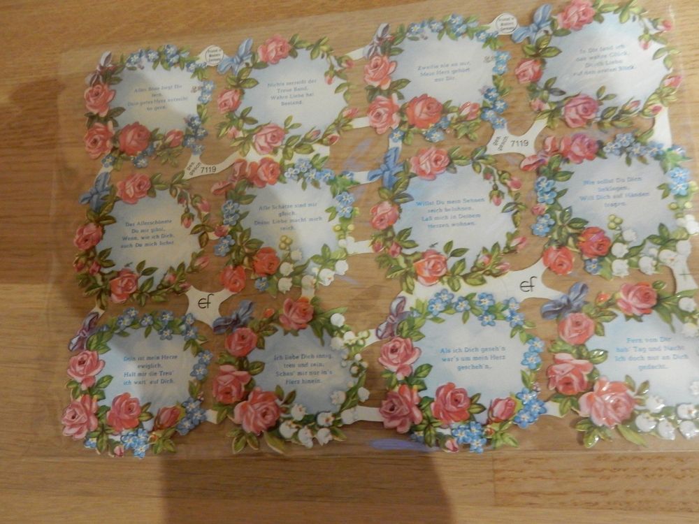 Oblaten Nostalgie Glanzbilder mit Sprüchen NEU shabby chic | Kaufen auf Ricardo