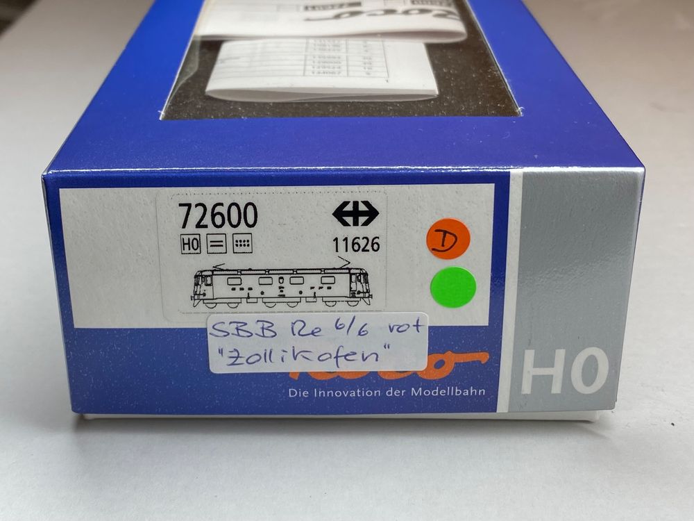 Roco 72600 (H0 GS) SBB Re 6/6 11626 rot „ZOLLIKOFEN“ digital (Gebraucht ...