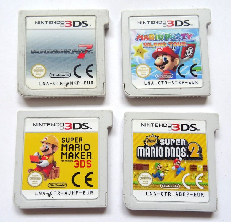 Nintendo 3DS - 4 Spiele (Super mario Bros, Mario kart) (Gebraucht) in ...
