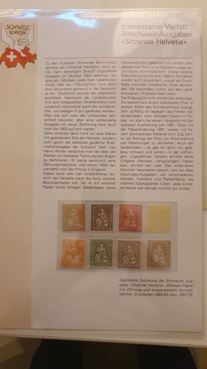 Sitzende Helvetia weisses Papier KW120 | Kaufen auf Ricardo