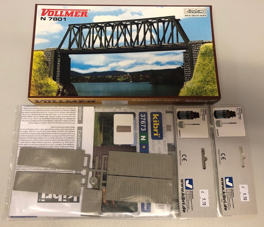 Vollmer Spur N Bausatz Kastenbrücke mit Pfeiler NEU OVP | Kaufen auf ...