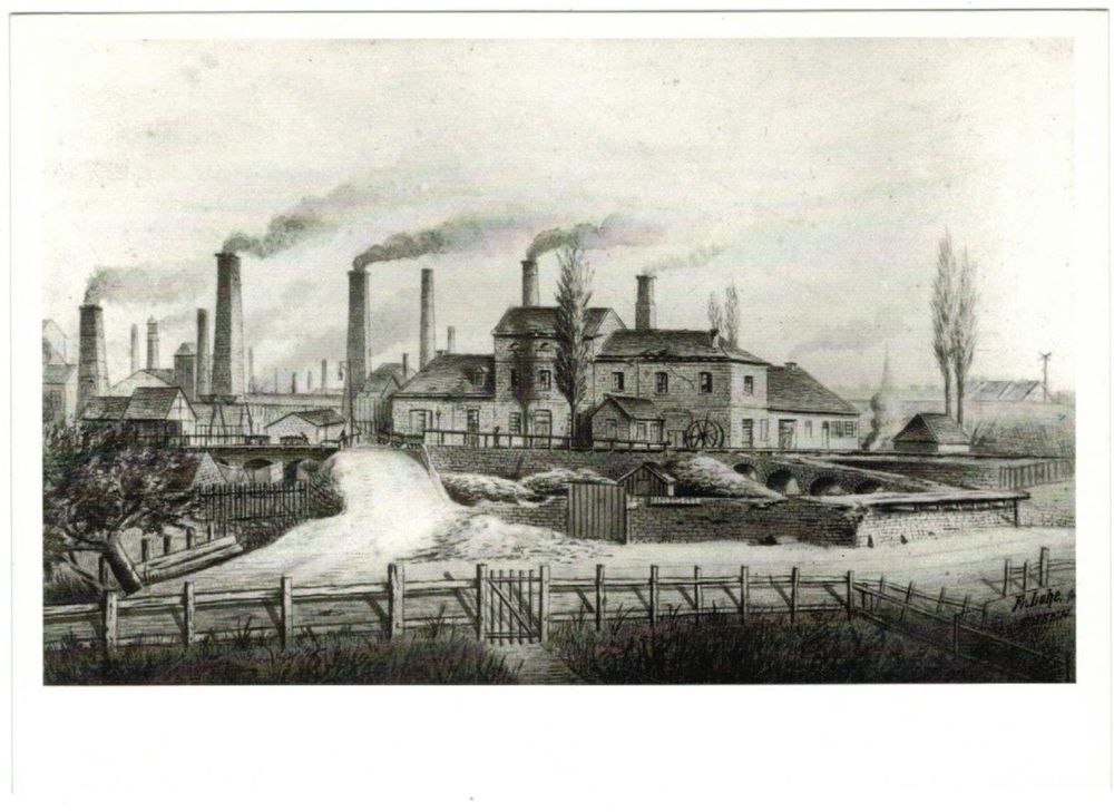 AK Kunstkarte Ruhrlandmuseum Essen, Zeche Sälzer 1862 (Gebraucht) in ...