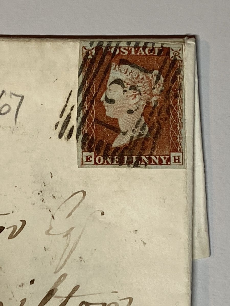 Grossbritannien 1847, 4 Margin 1d Red, gest. Hanover Street (Gebraucht ...