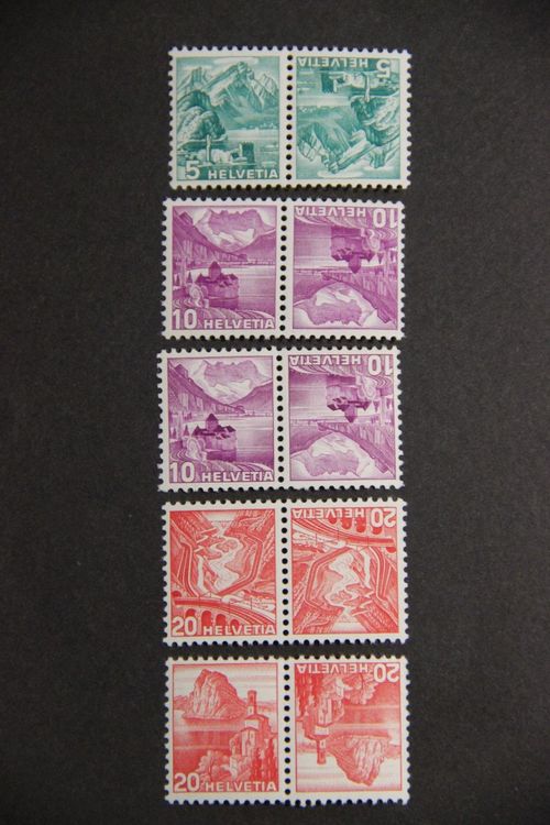 Schweiz 1937 - Gummi und Papier geriffelt** (Neu (gemäss Beschreibung)) in Jona für CHF 5 – mit ...