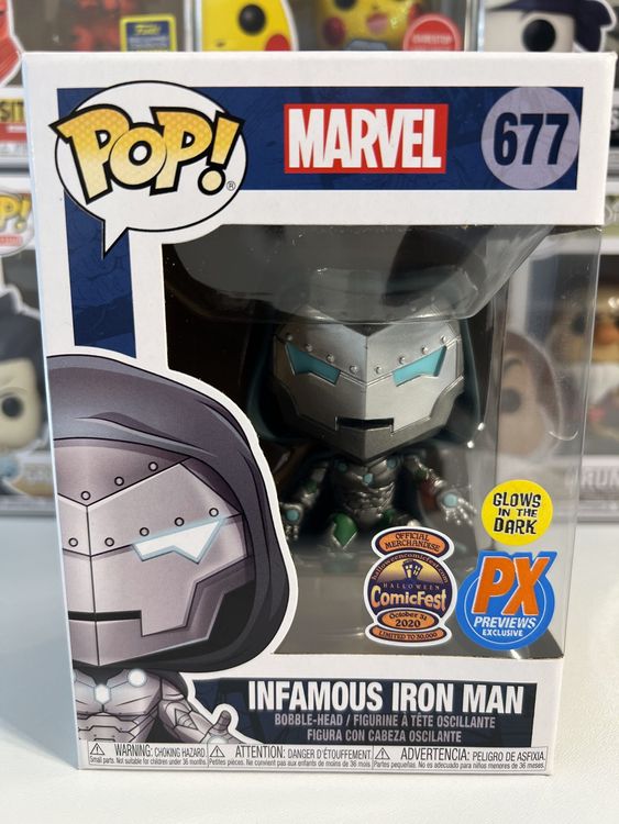 Funko POP! Marvel Infamous Iron Man Edition Limitée GITD (Neu und ...