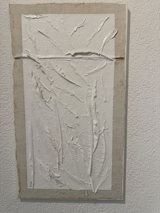 Weisses Wandbild, modernes Relief, Textur Malerei, Unikat (Gebraucht ...