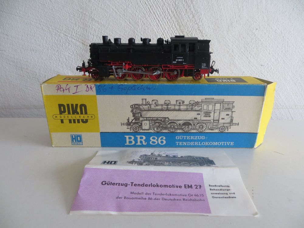 Piko H0: Dampflok BR 86 der DR, GS, EM 27 schwarz, OVP (Gebraucht) in St.Gallen für CHF 22 – mit ...