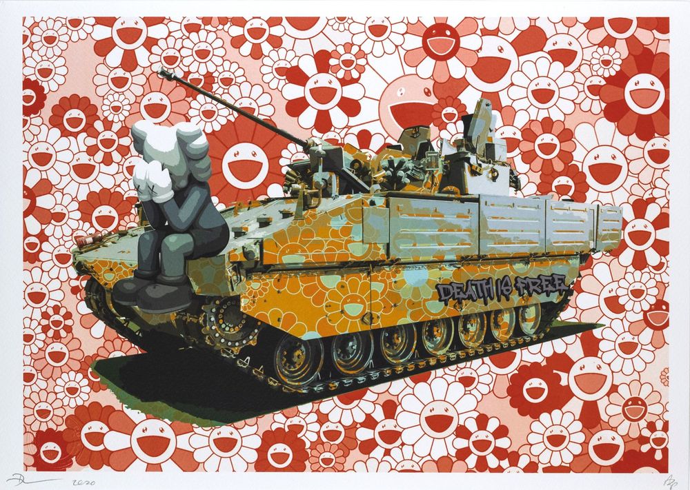 Death, Kaws & Takashi Tank, limitierter Kunstdruck (Neu (gemäss ...