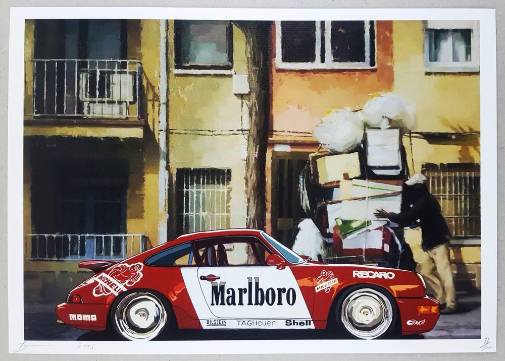 Death NYC Ltd Ed Pop Art Druck " Old Town Porsche 911 | Kaufen auf Ricardo
