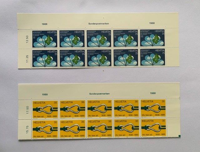 Helvetia 1988 Sonderpostmarken Kleinbogen postfrisch (Neu (gemäss Beschreibung)) in Zürich für ...