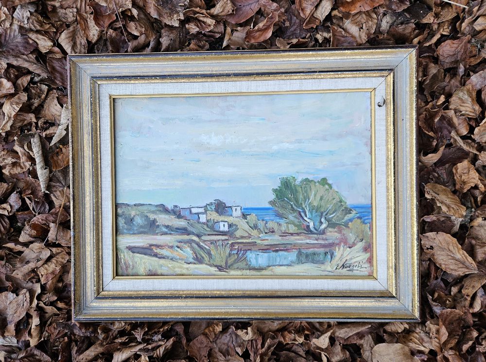 Tableau E. Voegeli, paysage, signé, cadre doré | Kaufen auf Ricardo